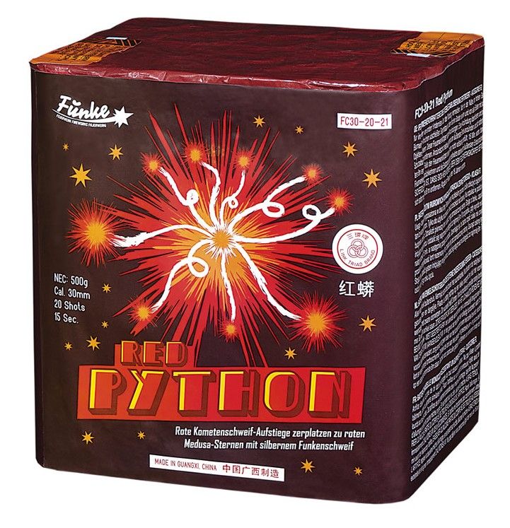 Single Rows Funke Feuerwerk Red Python Silvesterfeuerwerk guenstig ...